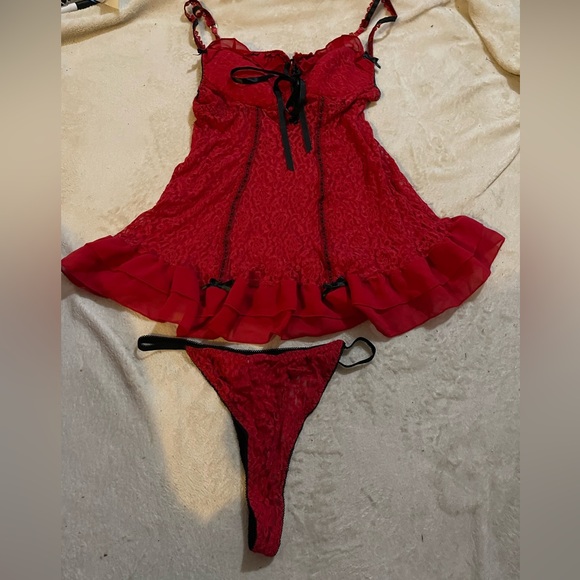 Bay Studio | Intimates & Sleepwear | Bay Studio Red Sexy Lace Lingerie ...